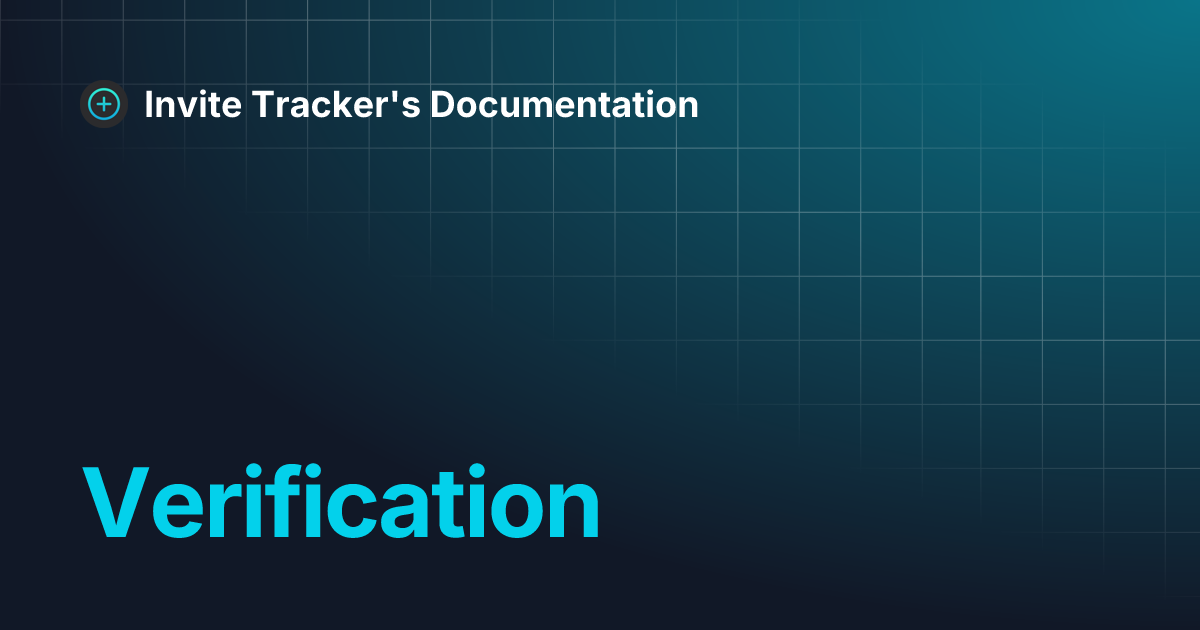 Verification | Invite Tracker's Documentation